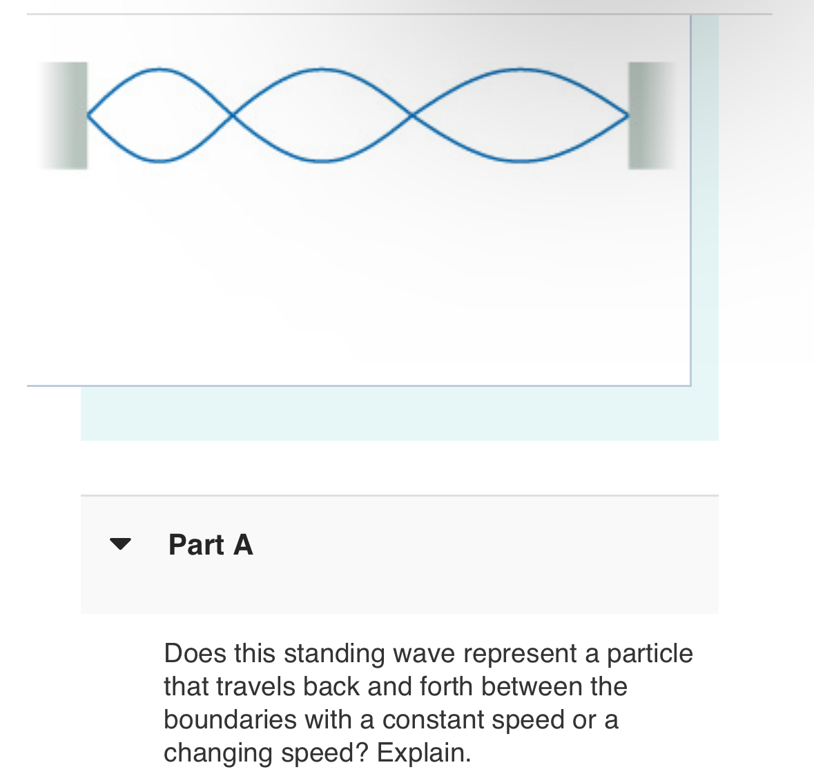 Solved Part ADoes this standing wave represent a particle | Chegg.com