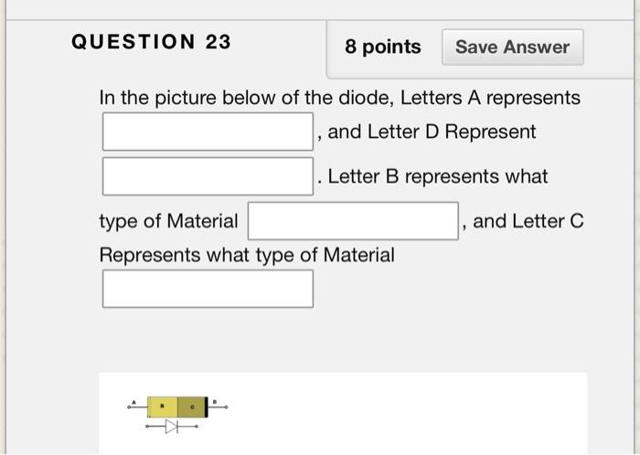 Solved In the picture below of the diode, Letters A | Chegg.com