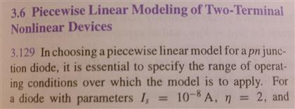 Solved In choosing a piecewise linear model for a pn | Chegg.com