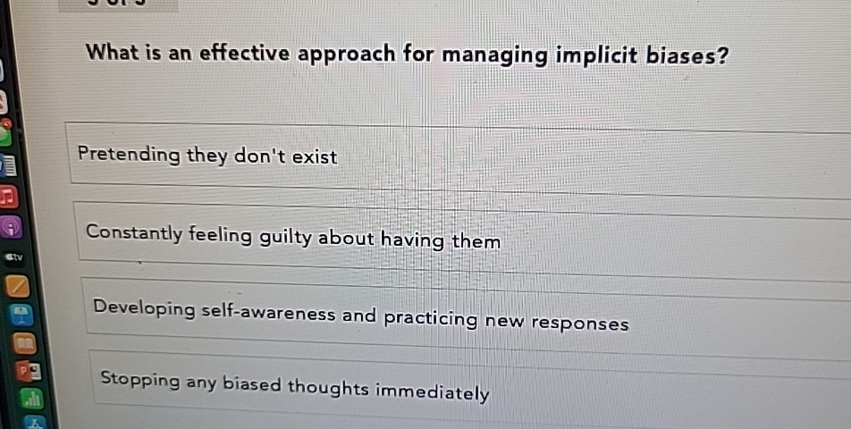 Solved What is an effective approach for managing implicit | Chegg.com
