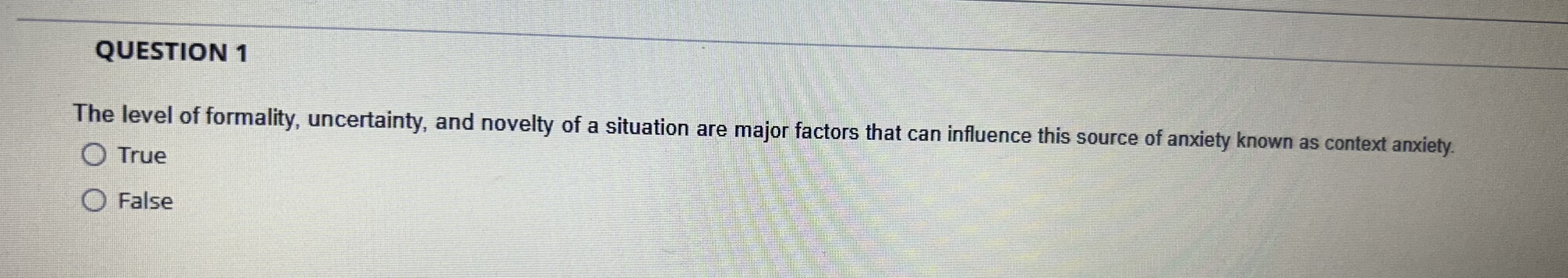 Solved QUESTION 1The level of formality, uncertainty, and | Chegg.com