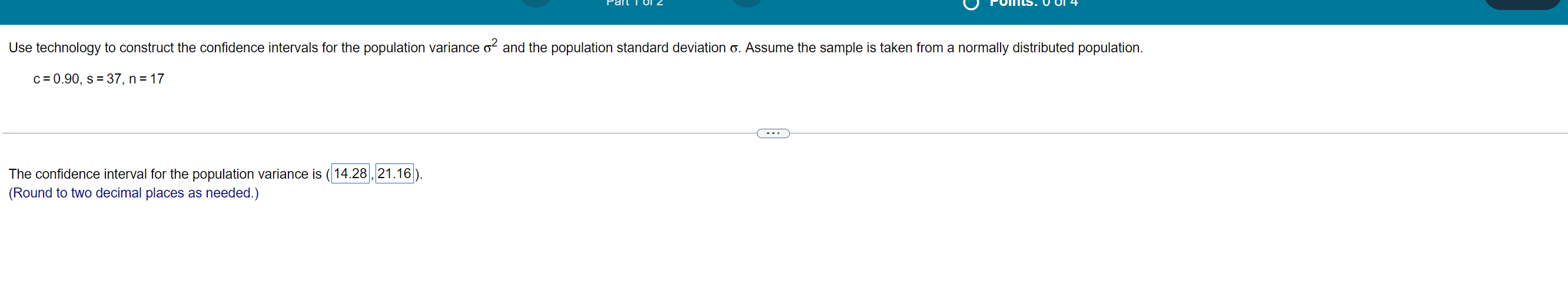 Solved Use technology to construct the confidence intervals | Chegg.com