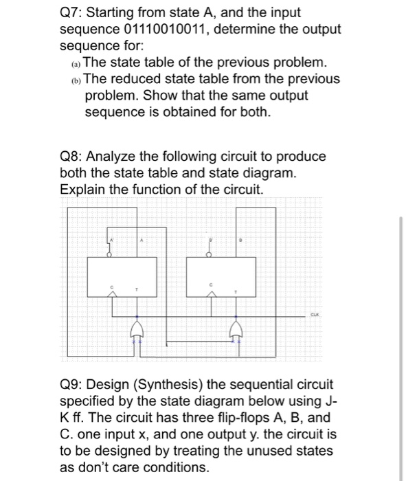 Solved Q4: Construct the state diagram from the following | Chegg.com