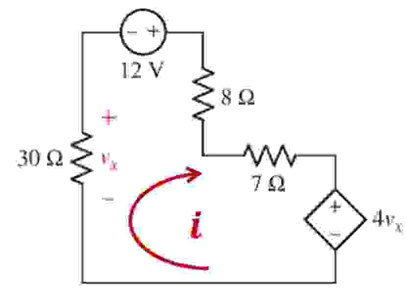 Solved In the following circuit, find i in ampere. (Write | Chegg.com