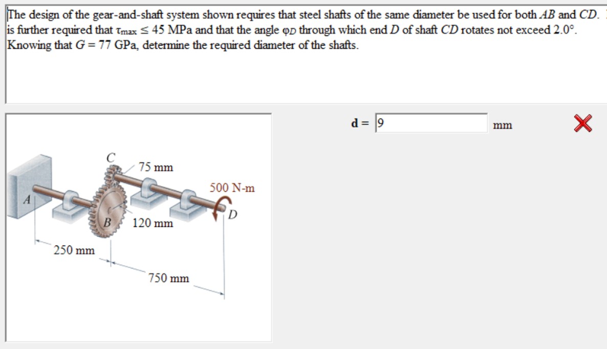 The design of the gear-and-shaft system shown | Chegg.com