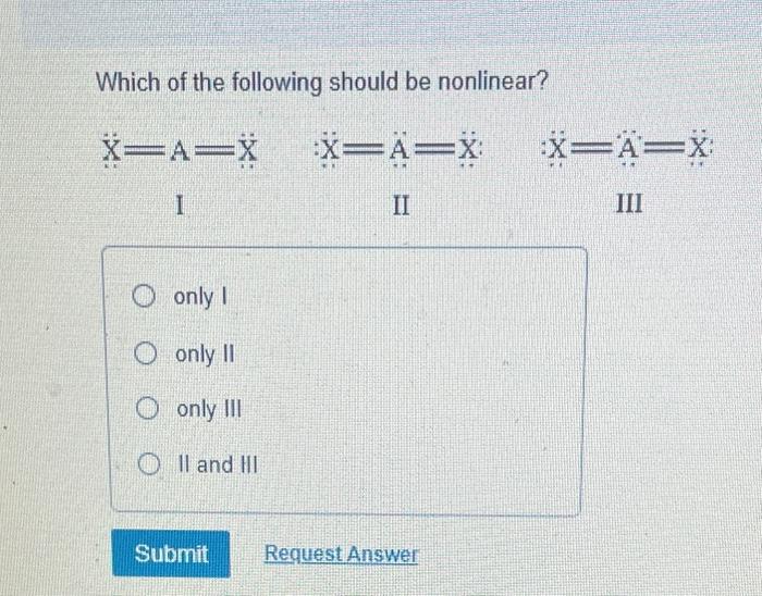 Solved Which of the following should be nonlinear? | Chegg.com