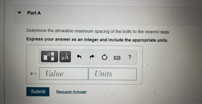 Solved The boards are bolted together to form the built-up | Chegg.com