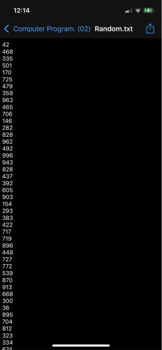 Solved 24. Using Files-Numeric Processing If you have | Chegg.com
