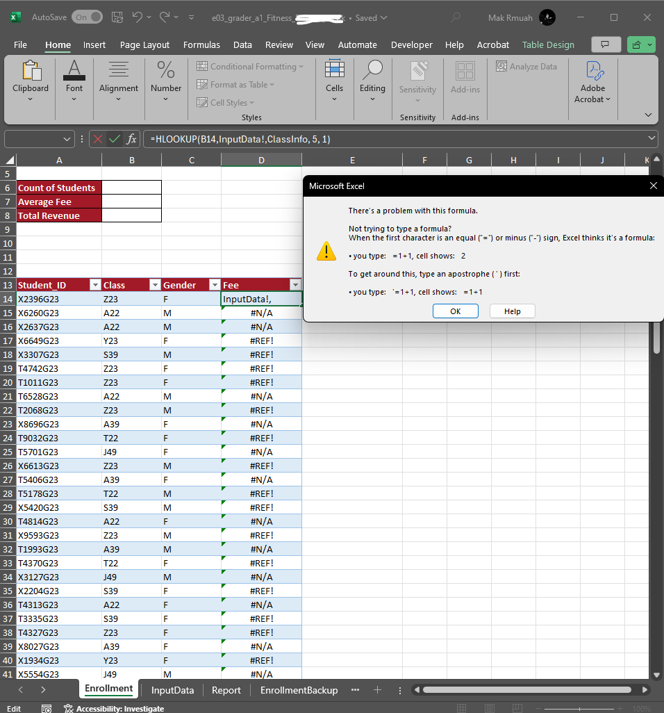 Solved In cell D14, ﻿enter an HLOOKUP function that will | Chegg.com