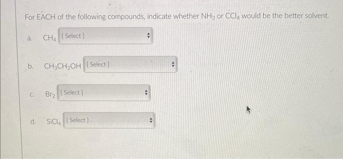 Solved For EACH of the following compounds, indicate whether | Chegg.com