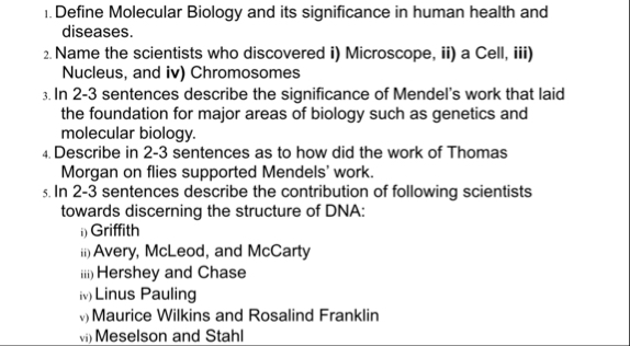 [Solved]: Define Molecular Biology and its significance in h