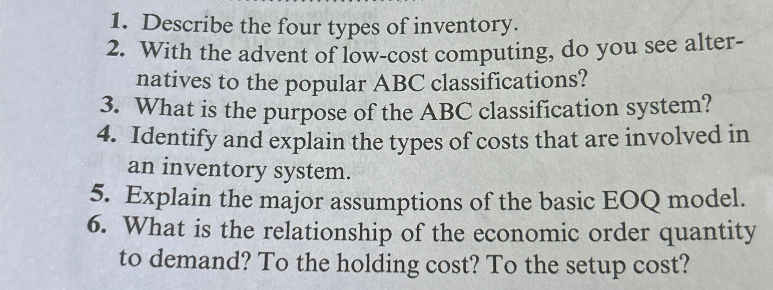Solved Describe the four types of inventory.With the advent | Chegg.com
