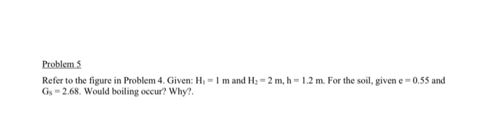 Solved Problem 5 Refer to the figure in Problem 4. Given: H, | Chegg.com