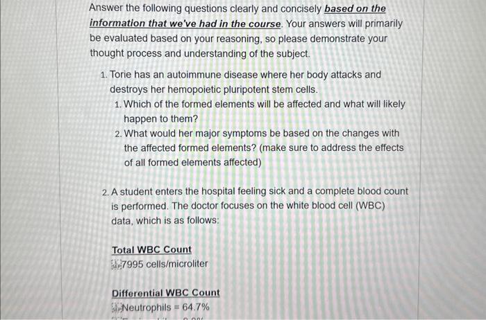 Solved Answer the following questions clearly and concisely | Chegg.com