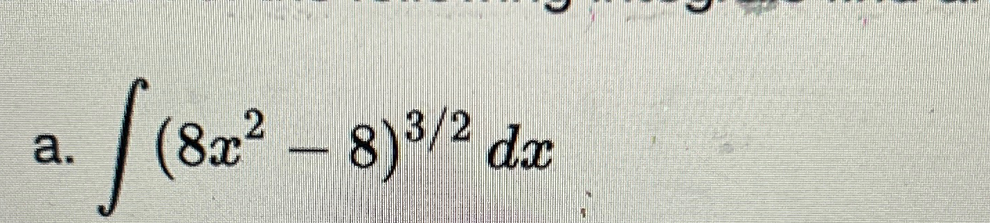 Solved Solve the following integral using the appropriate | Chegg.com
