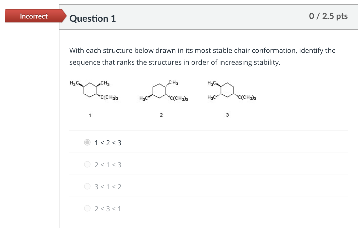 Solved With each structure below drawn in its most stable | Chegg.com