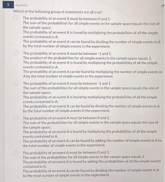 Solved points hich of the following group of statements are | Chegg.com