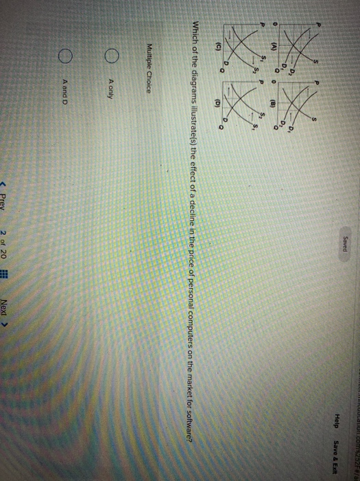 Solved 1.com 252F#/ Saved Help Save & Exit D D 040 0 (A) (B) | Chegg.com