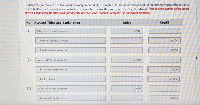 Solved Prepare the journal entries to record the assignment | Chegg.com