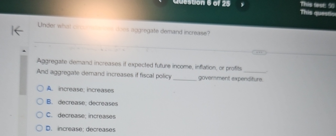 Solved Under what cos aggregate demand increase?Aggregate | Chegg.com