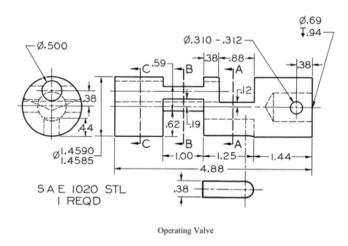 Given front, left side and partial bottom view. Solve | Chegg.com