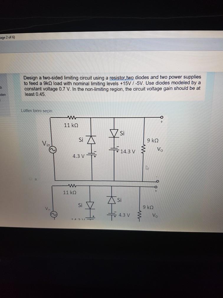 Solved age 2 of 6) ai den Design a two-sided limiting | Chegg.com