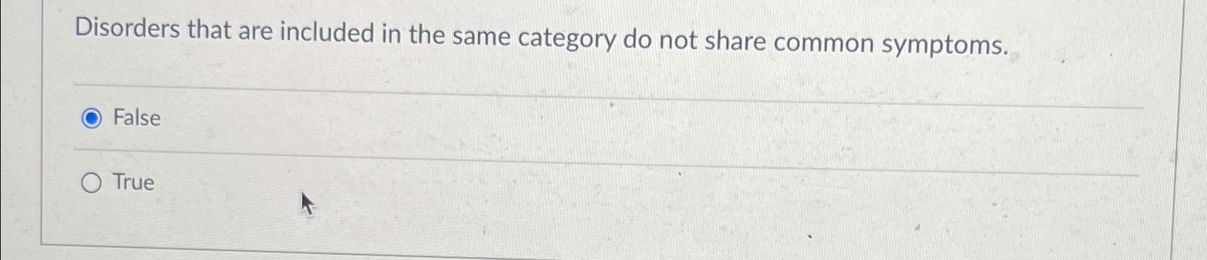 Solved Disorders that are included in the same category do | Chegg.com