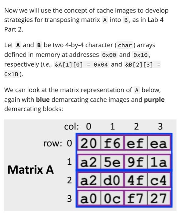 Solved Now we will use the concept of cache images to | Chegg.com