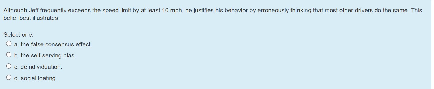 Solved Although Jeff frequently exceeds the speed limit by | Chegg.com
