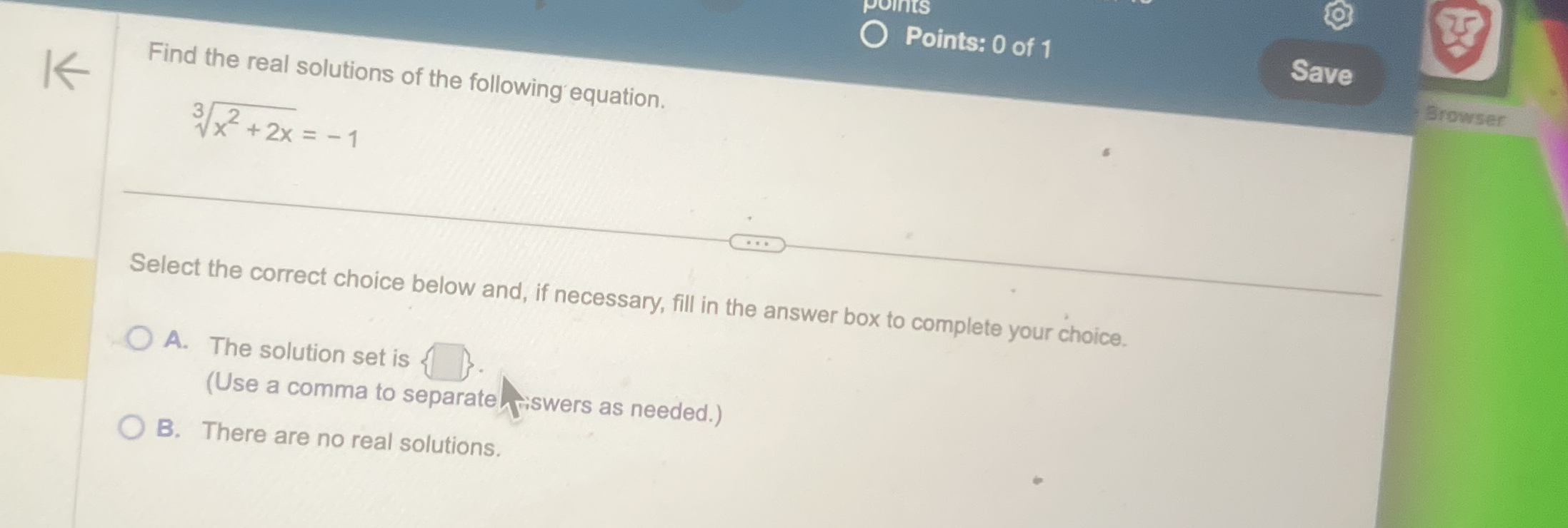 Solved Find the real solutions of the following | Chegg.com
