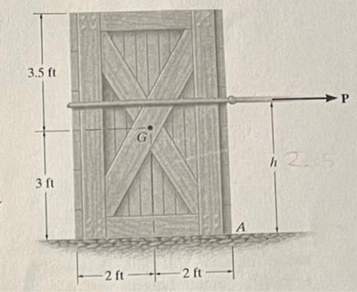 Solved 3) The 400-lb crate is subjected to a horizontal | Chegg.com