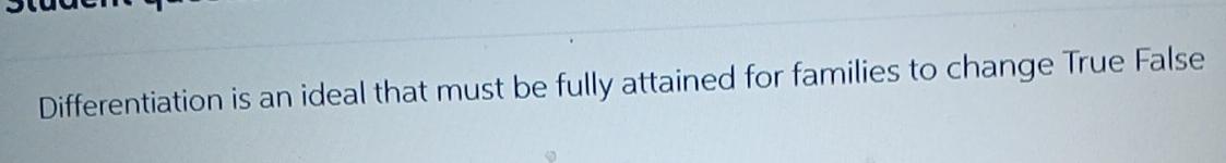 Solved Differentiation is an ideal that must be fully | Chegg.com