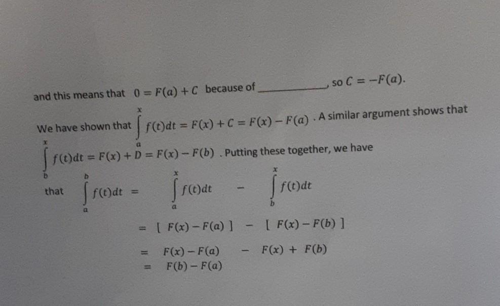 Solved 6. The proof of the Fundamental Theorem of Calculus, | Chegg.com