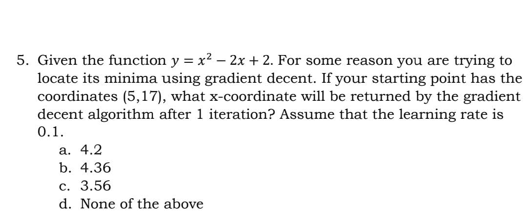 Solved Given the function y=x2-2x+2. ﻿For some reason you | Chegg.com