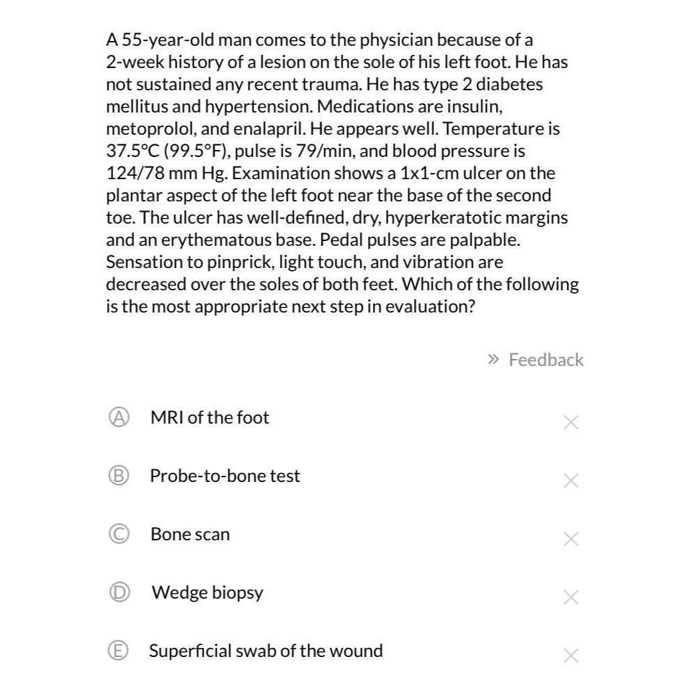 Solved A 55-year-old man comes to the physician because of a | Chegg.com