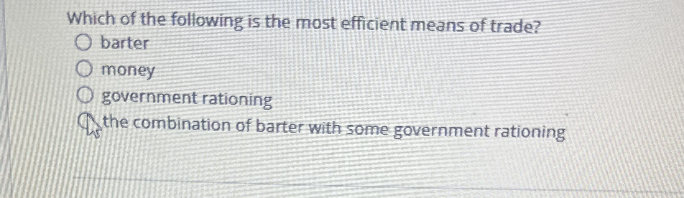 Solved Which of the following is the most efficient means of | Chegg.com