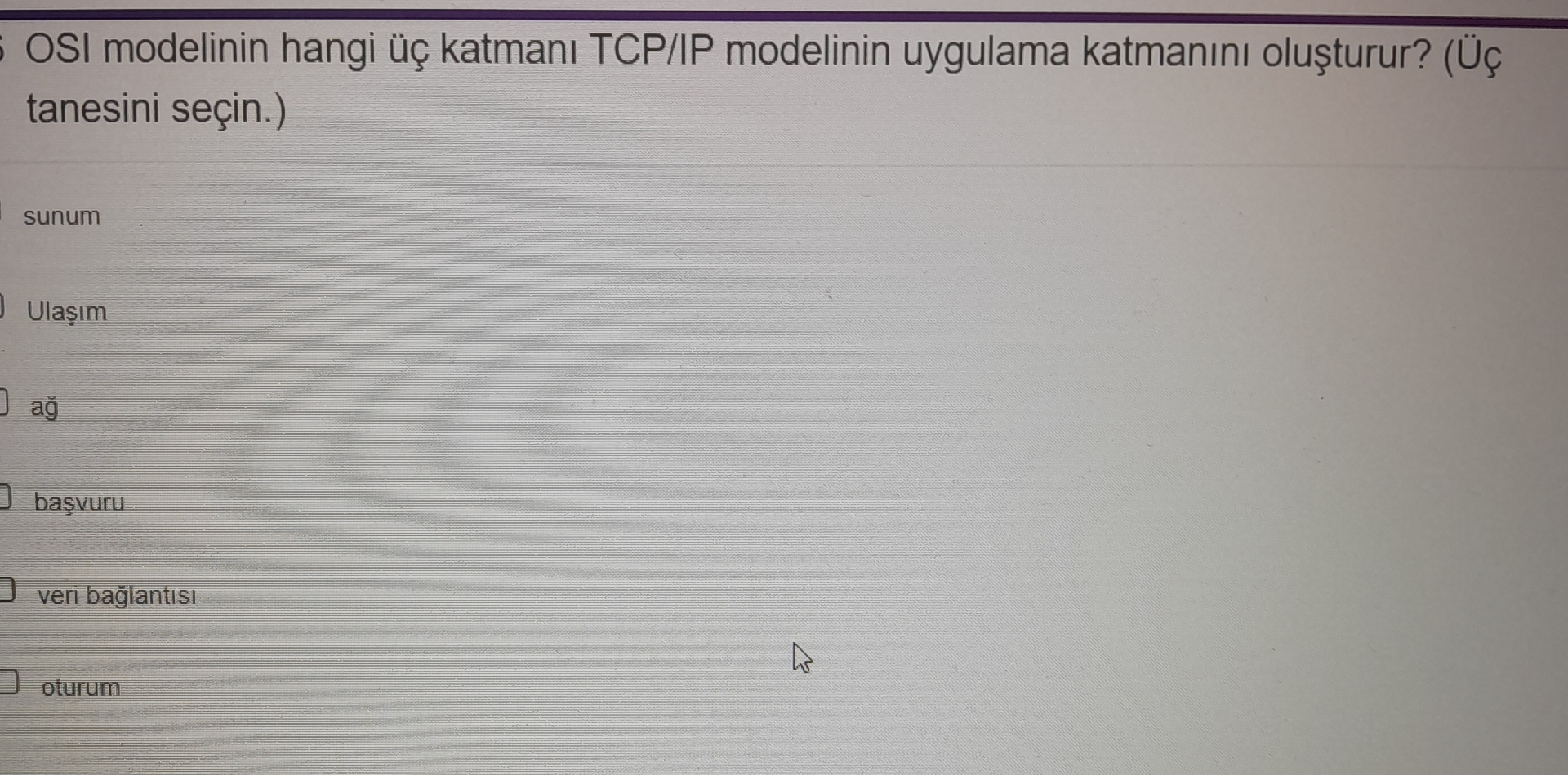 Solved OSI modelinin hangi üç ﻿katmanı TCP/IP modelinin | Chegg.com