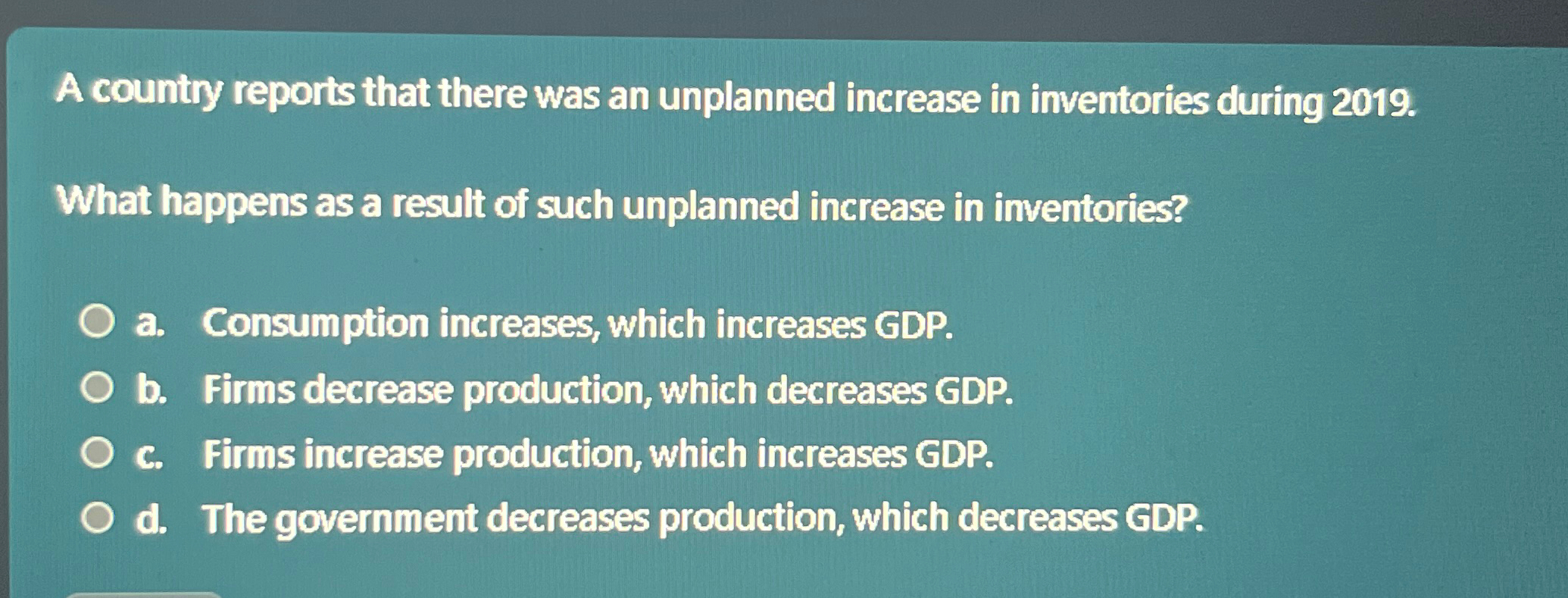 Solved A country reports that there was an unplanned | Chegg.com