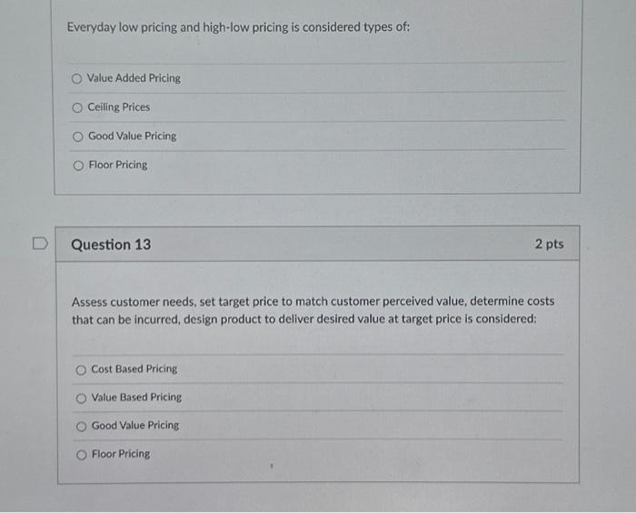 Solved Everyday low pricing and high-low pricing is | Chegg.com