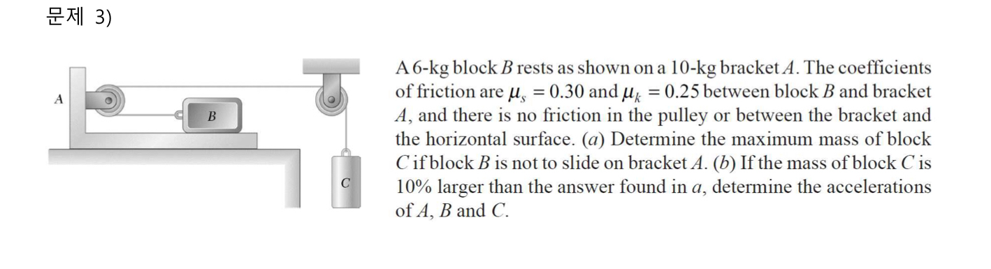 Solved 문제 3)A 6-kg ﻿block B ﻿rests as shown on a 10-kg | Chegg.com
