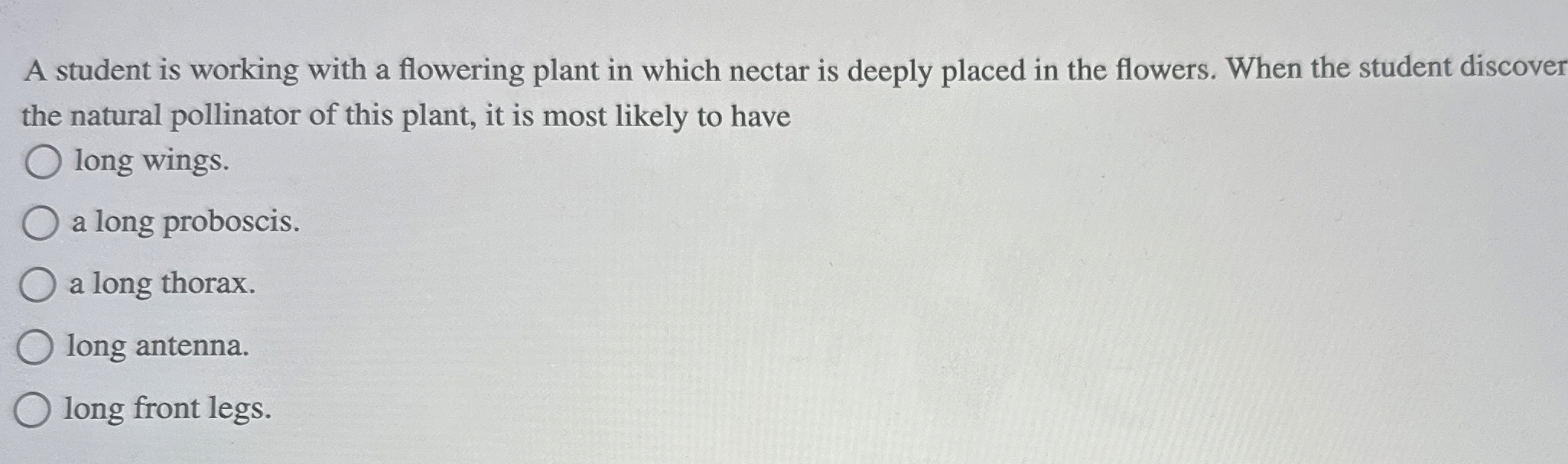 Solved A student is working with a flowering plant in which | Chegg.com