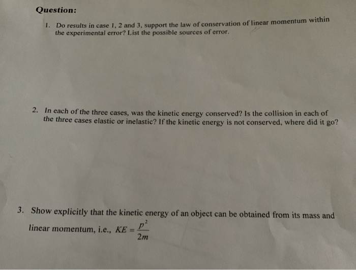 Solved Question: 1. Do results in case 1, 2 and 3, support | Chegg.com