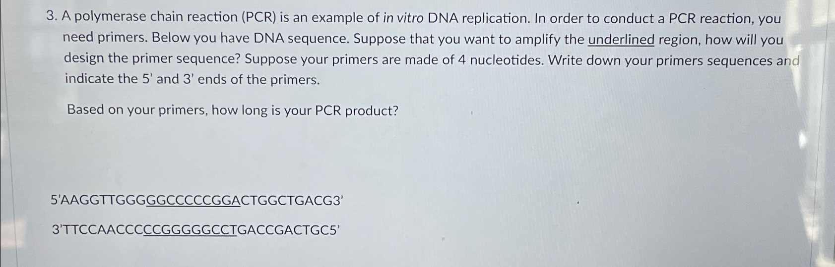 Solved A polymerase chain reaction (PCR) ﻿is an example of | Chegg.com