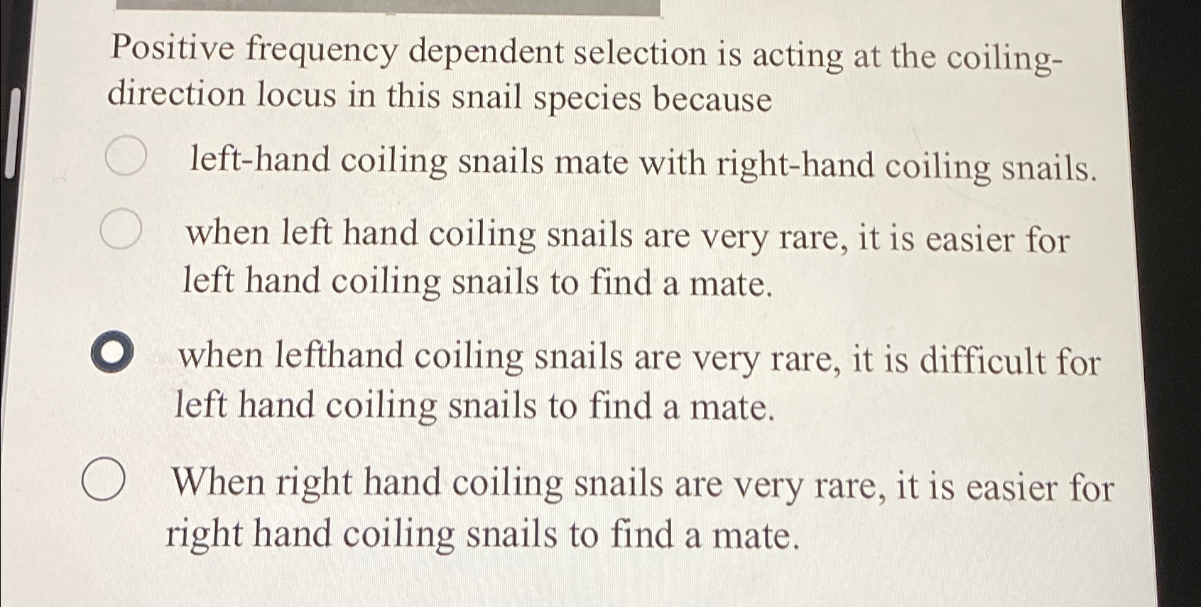 Solved Positive frequency dependent selection is acting at | Chegg.com