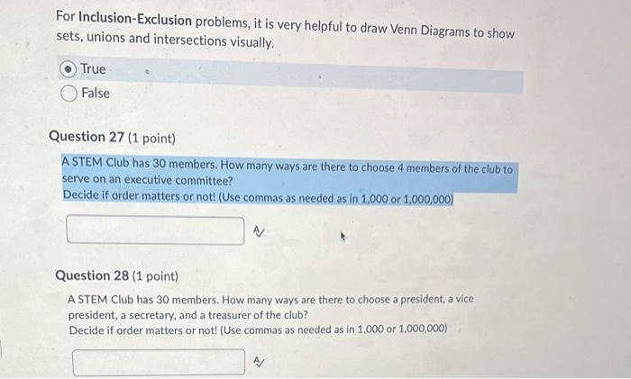 Solved For Inclusion-Exclusion problems, it is very helpful | Chegg.com