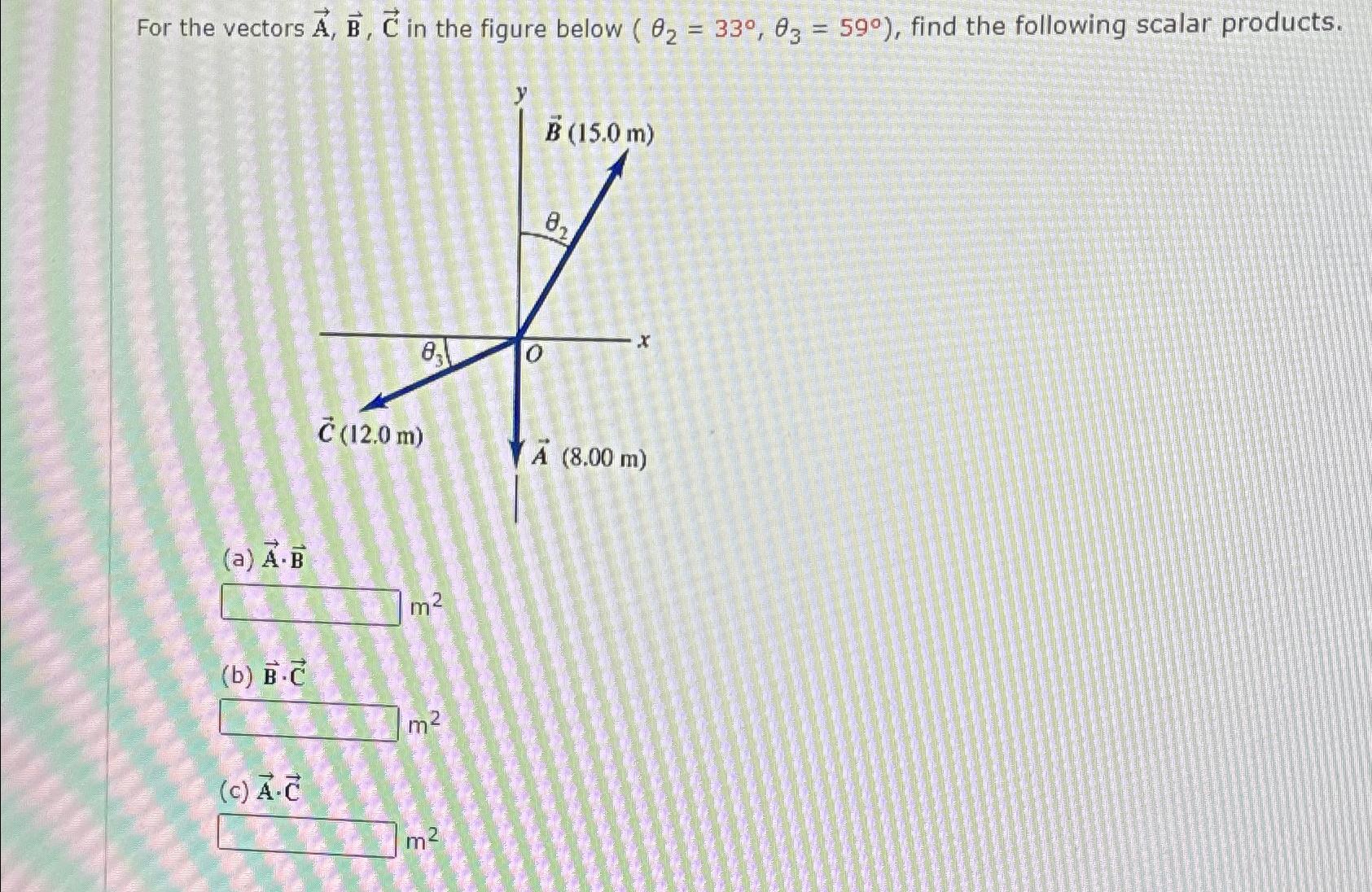 Solved For the vectors vec(A),vec(B),vec(C) ﻿in the figure | Chegg.com