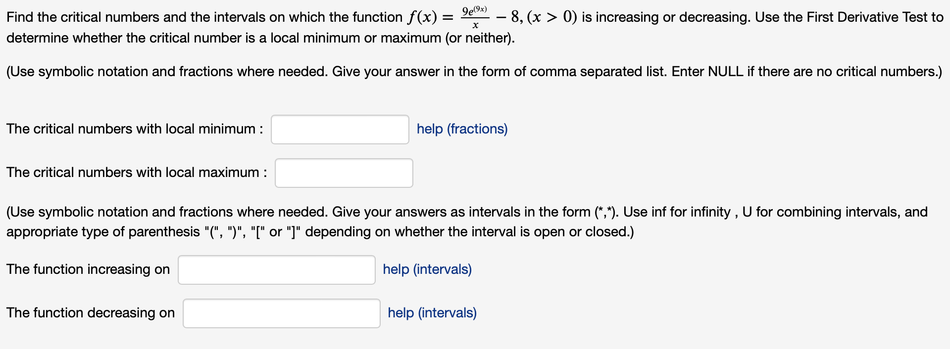 Solved Find the critical numbers and the intervals on which | Chegg.com