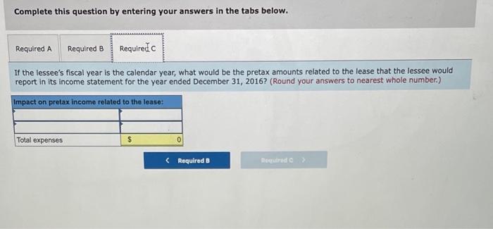 Solved Brief Exercise 15-5 (Static) Finance lease lessee | Chegg.com