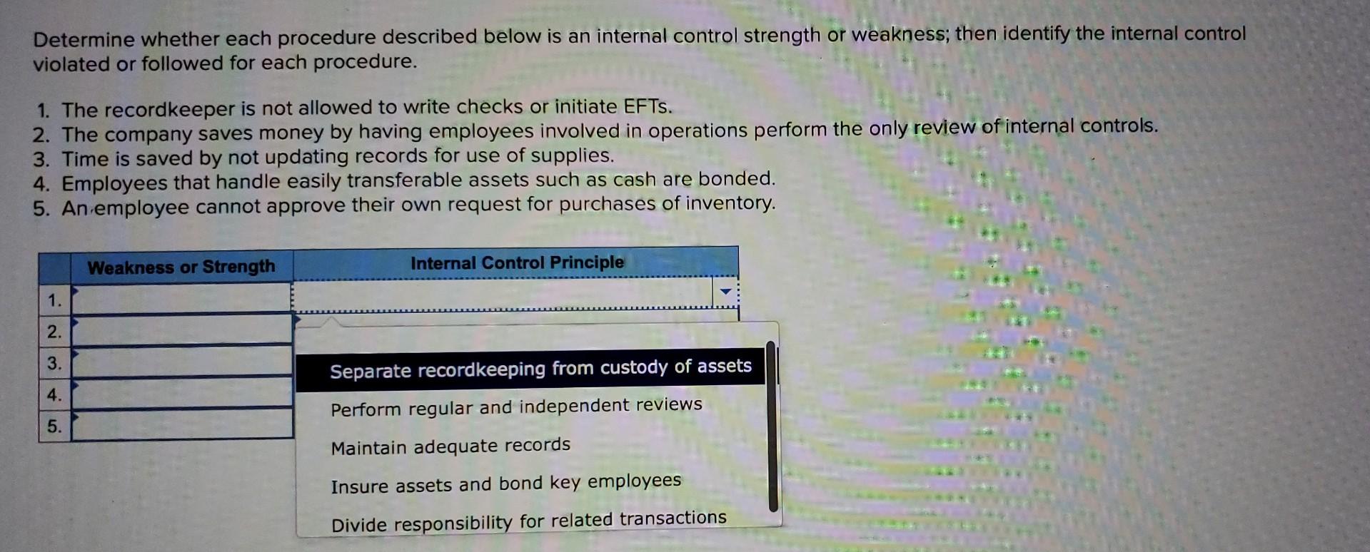 Solved Determine whether each procedure described below is | Chegg.com