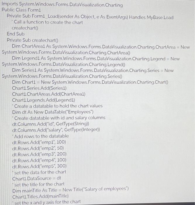 Solved Imports System Windows Forms Datavisualization